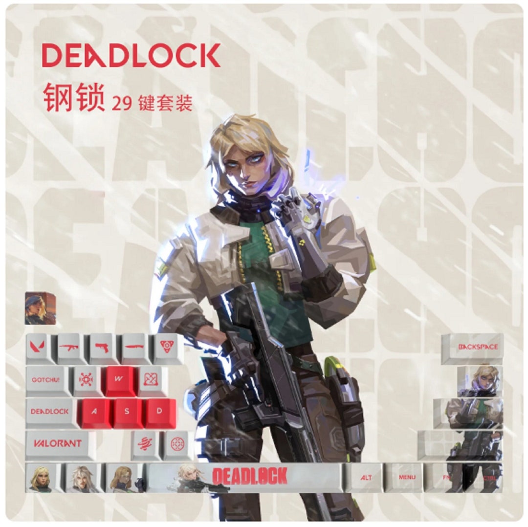 Valorant Deadlock Keycaps 29 Keys Set OEM Profile Gaming Anime Custom ...