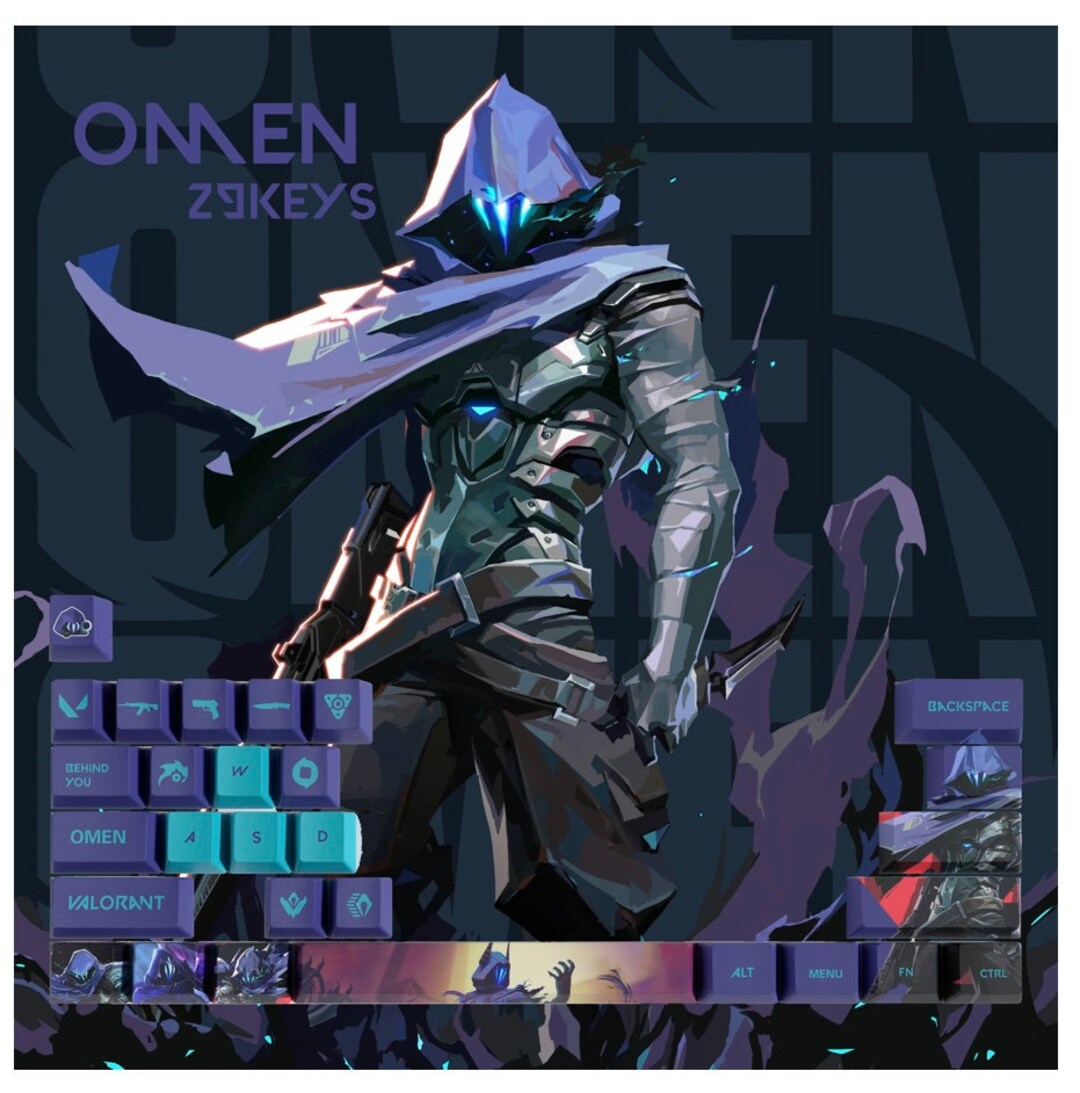 Valorant Omen Keycaps 29 Keys Set OEM Profile Gaming Anime Custom - Etsy