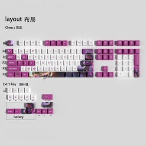 Valorant Reyna Keycaps Set Variations OEM Profile Gaming Anime Custom ...
