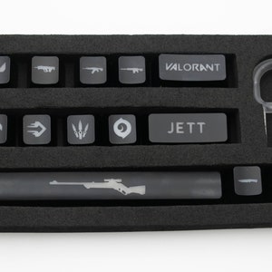 Valorant Jett Backlit Laser Engraved Keycaps OEM Profile Gaming Anime ...
