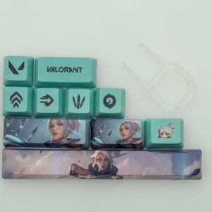 Valorant Jett Keycaps OEM Profile Gaming Anime Custom - Etsy