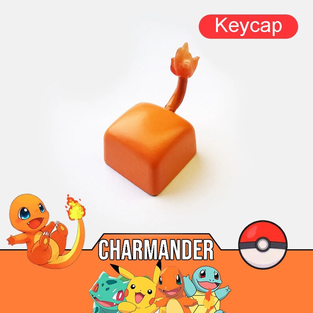 Pokemon Charmander Charizard Keyboard Keycap Gaming Custom - Etsy