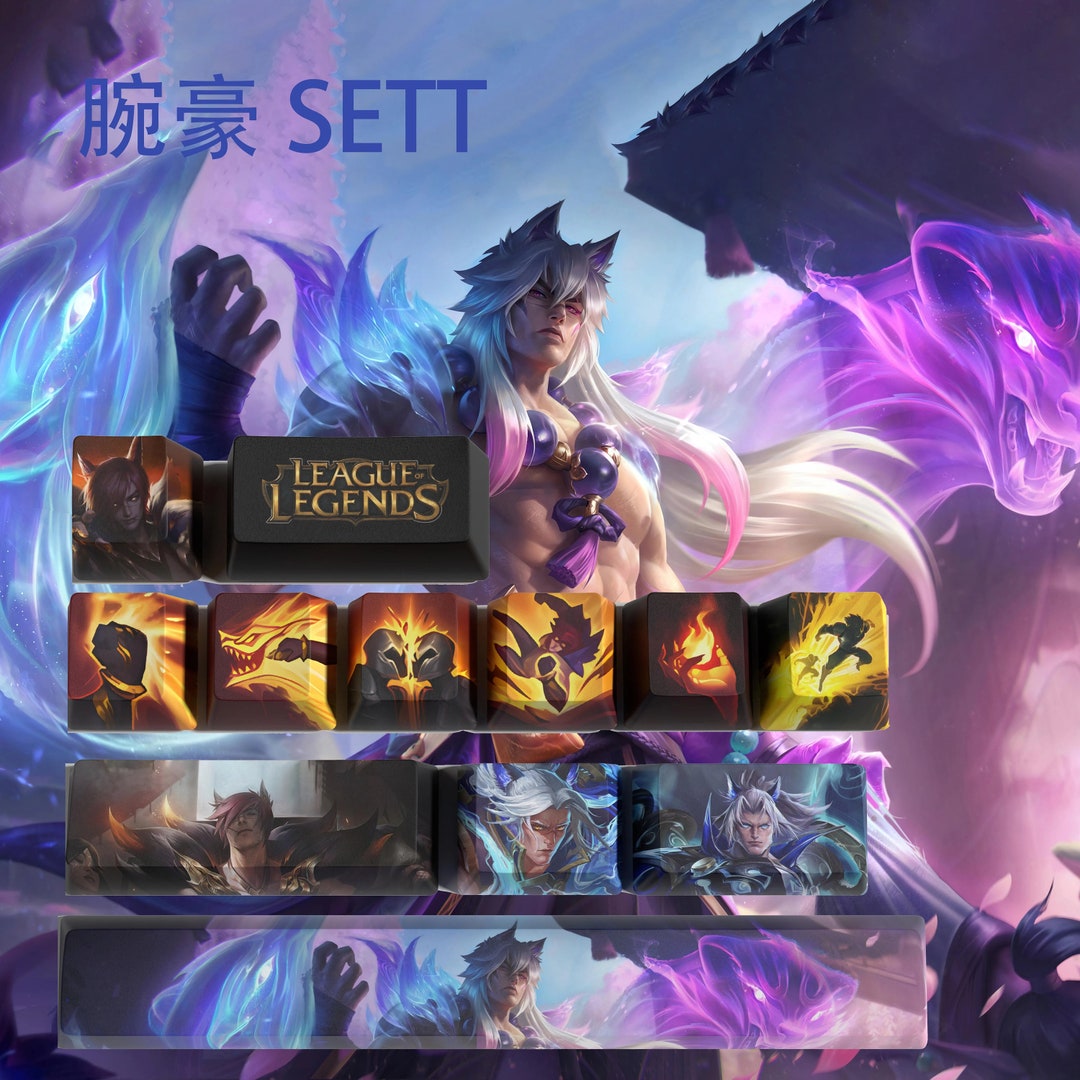 League of Legends Sett Keycaps OEM Profile Gaming Anime Custom - Etsy