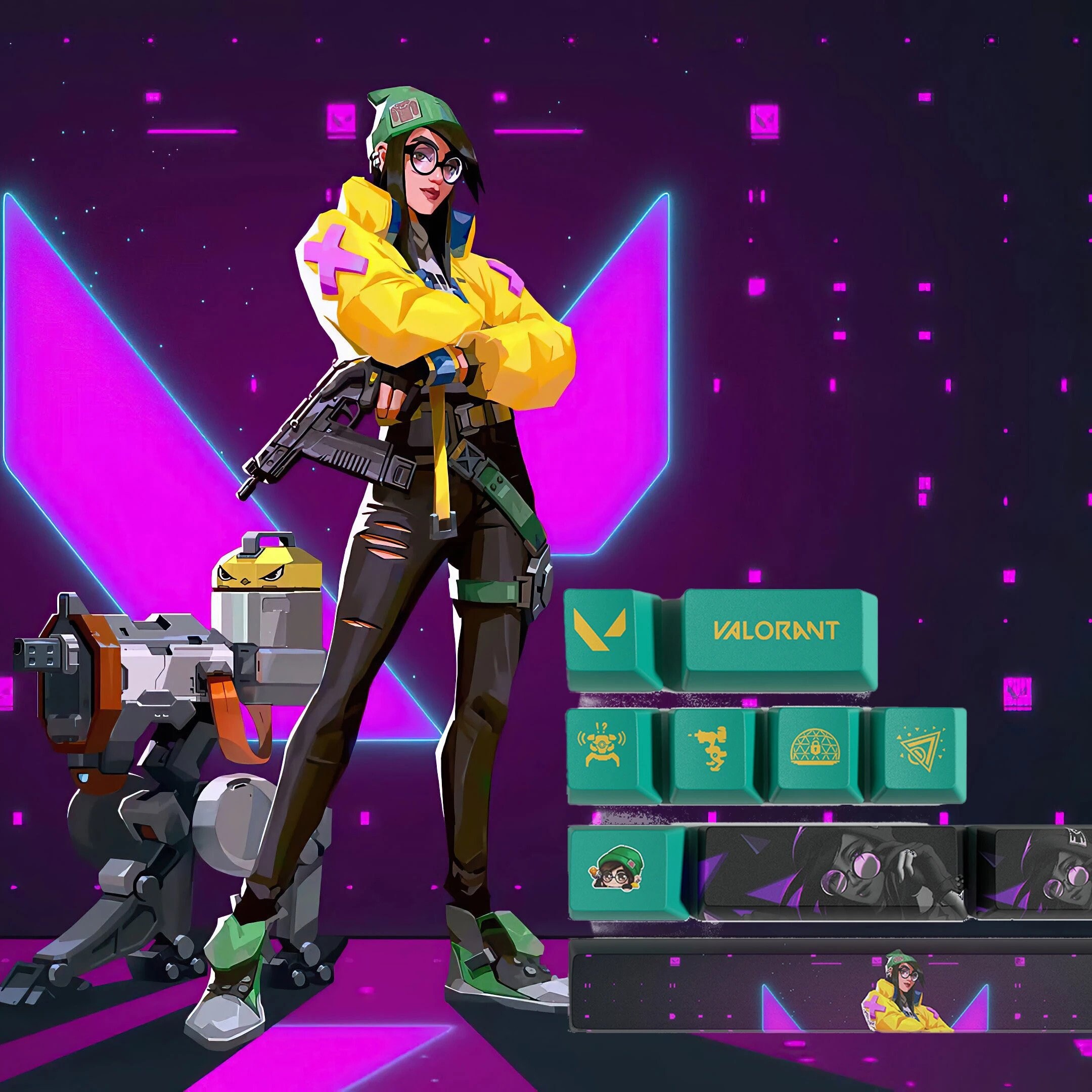 Valorant Killjoy Keycaps OEM Profile Gaming Anime - Etsy