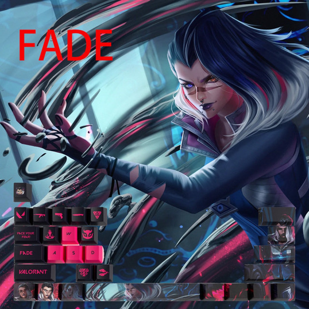 Valorant Fade Keycaps 29 Keys Set OEM Profile Gaming Anime Custom - Etsy