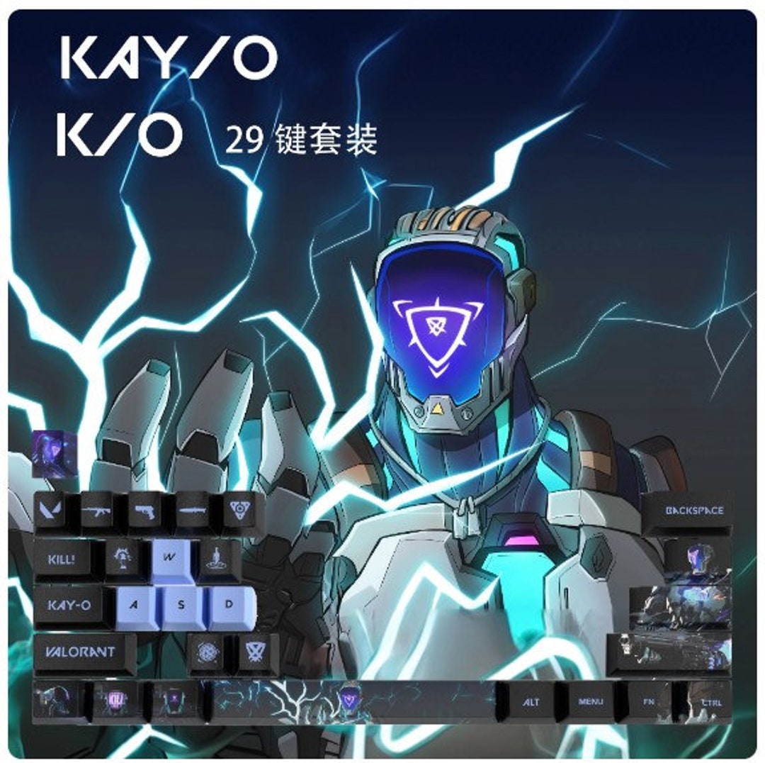 Valorant Kay/o Keycaps 29 Keys Set OEM Profile Gaming Anime Custom - Etsy