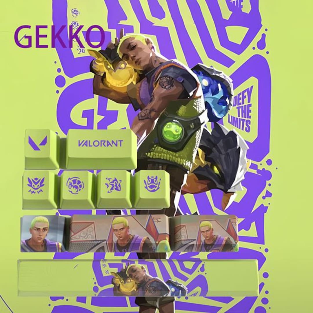 Valorant Gekko Keycaps OEM Profile Gaming Anime Custom - Etsy UK