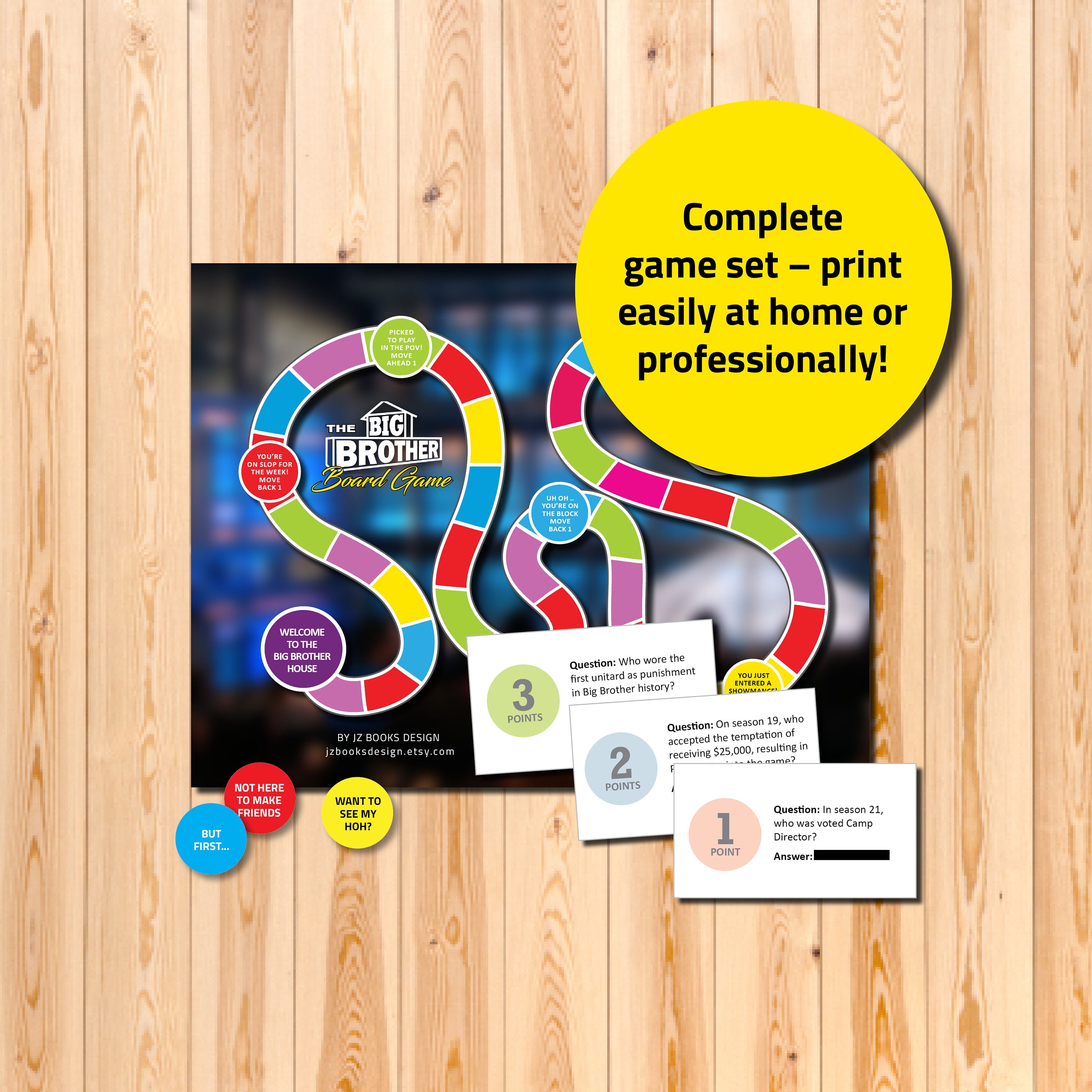 The Big Brother tv show game Big Brother gift Big Brother | Etsy