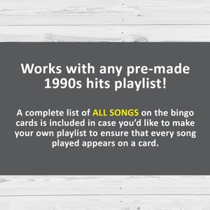 90s Music Bingo Boards, 1990s Printable Game, Instant Download, Party ...