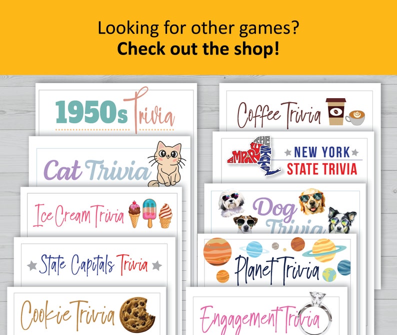 Pickle Trivia Game Printable, Instant Download, Party Games, Questions ...