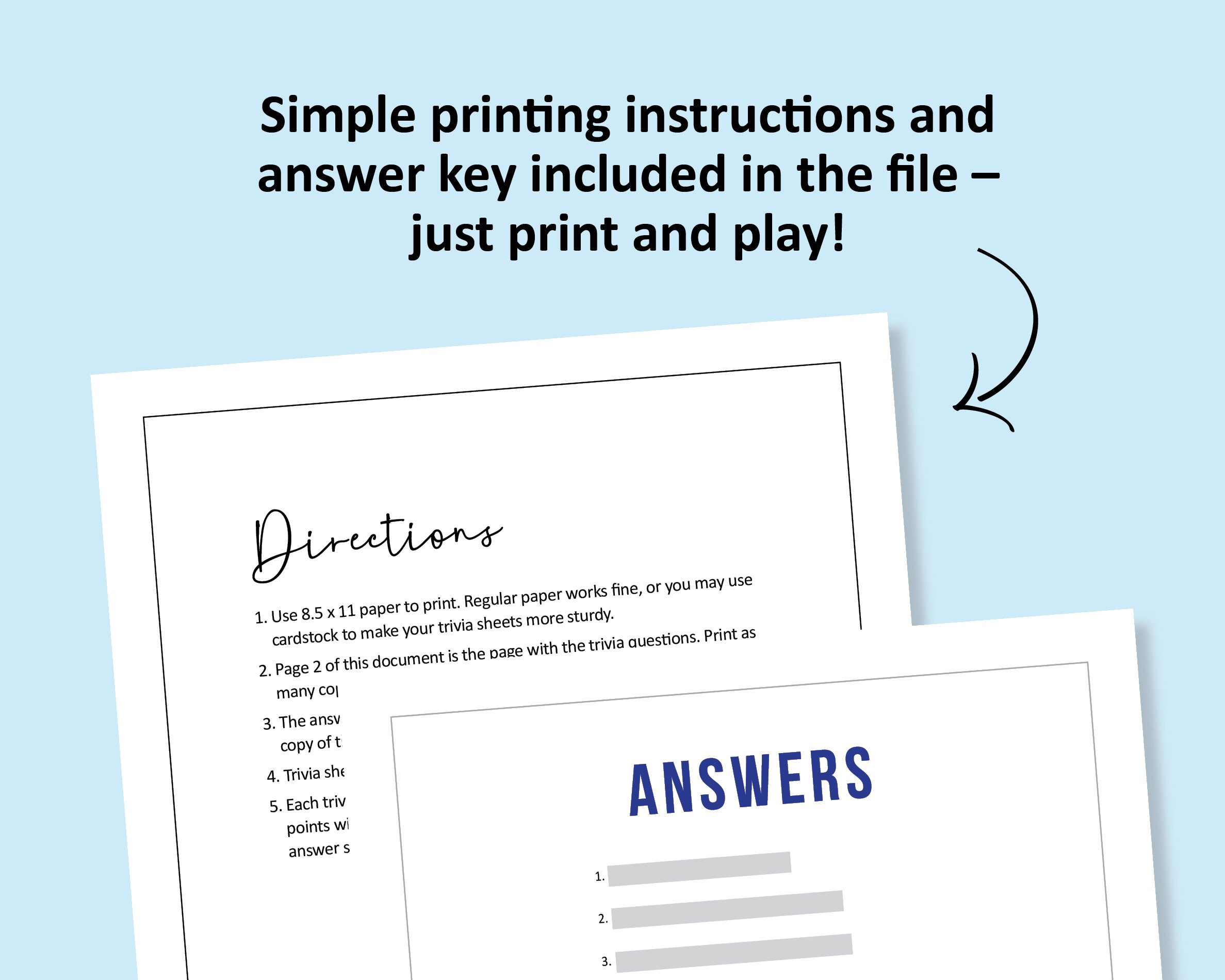 Texas Trivia Game, Printable, U.S. State Instant Download, Family Games ...