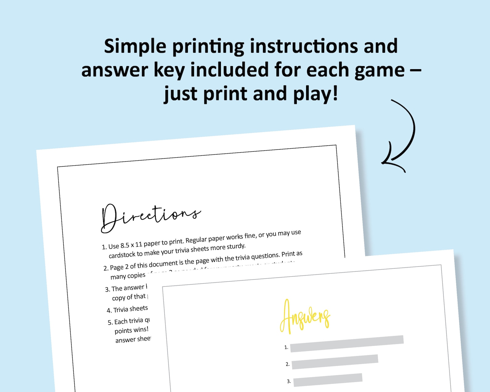 Decades Music Game Bundle, Printable Trivia, Party Instant Download ...