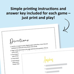 Decades Music Game Bundle, Printable Trivia, Party Instant Download ...