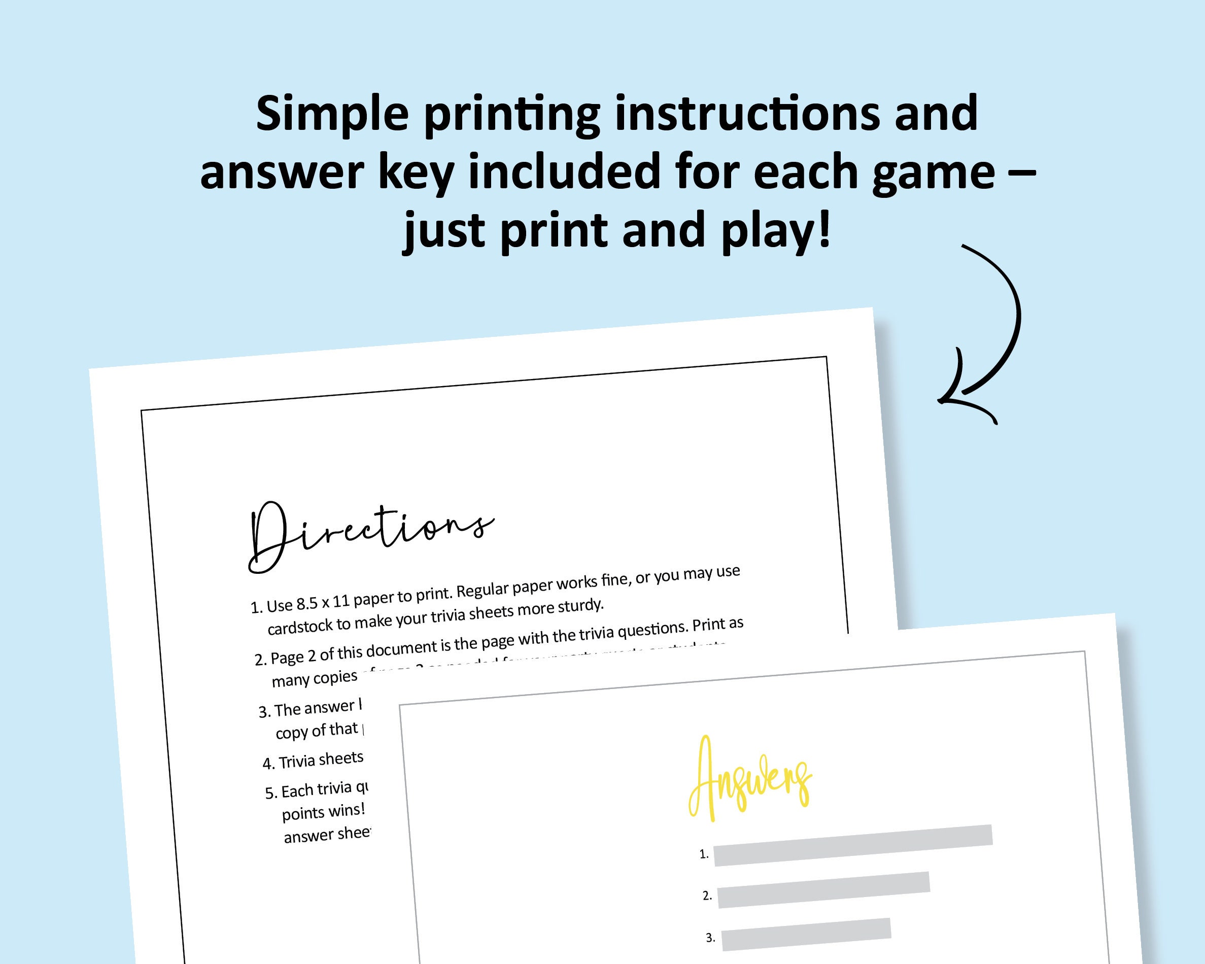 Decades Music Game Bundle, Printable Trivia, Party Instant Download ...