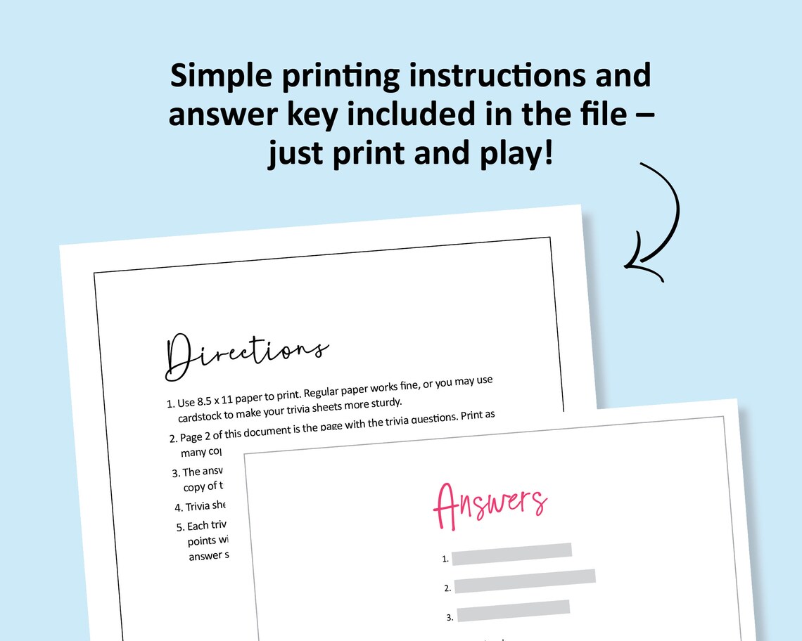 Fashion Trivia Game, Designers Printable, Instant Download, Party Games ...