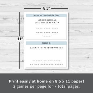 Survivor Tv Show Game, Word Scrambles, Watch Party Printable ...