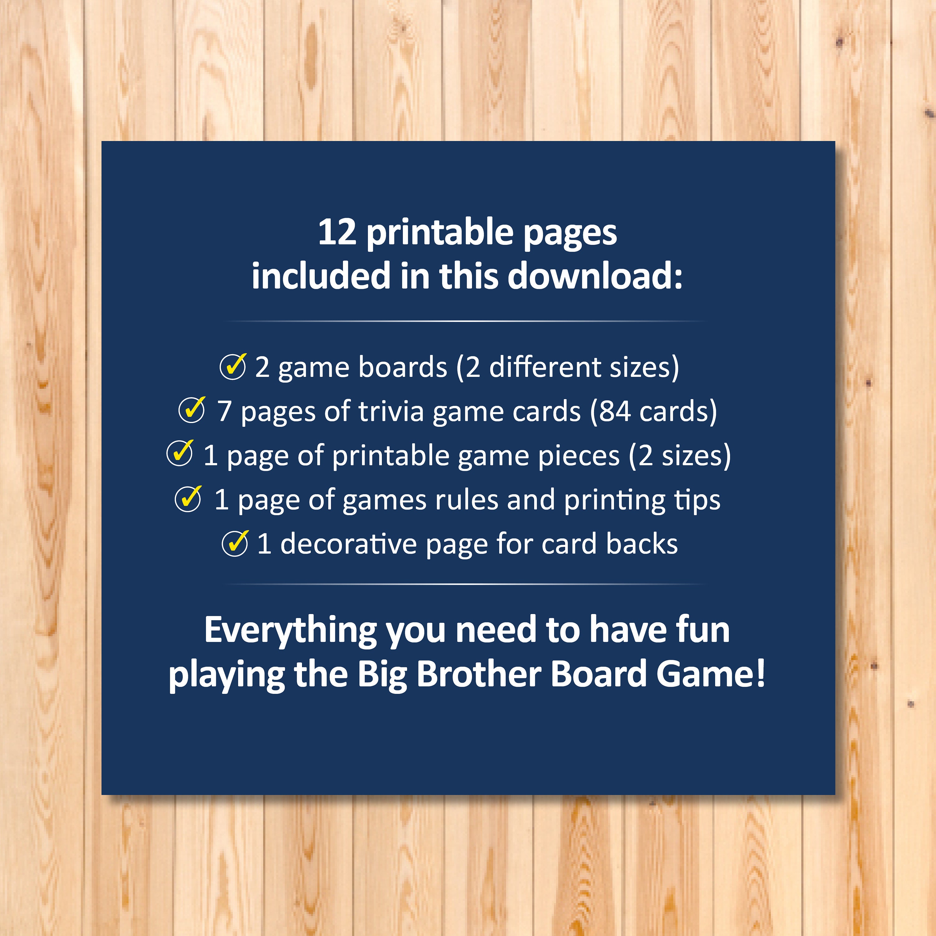 The Big Brother Tv Show Game Big Brother Gift Big Brother - Etsy