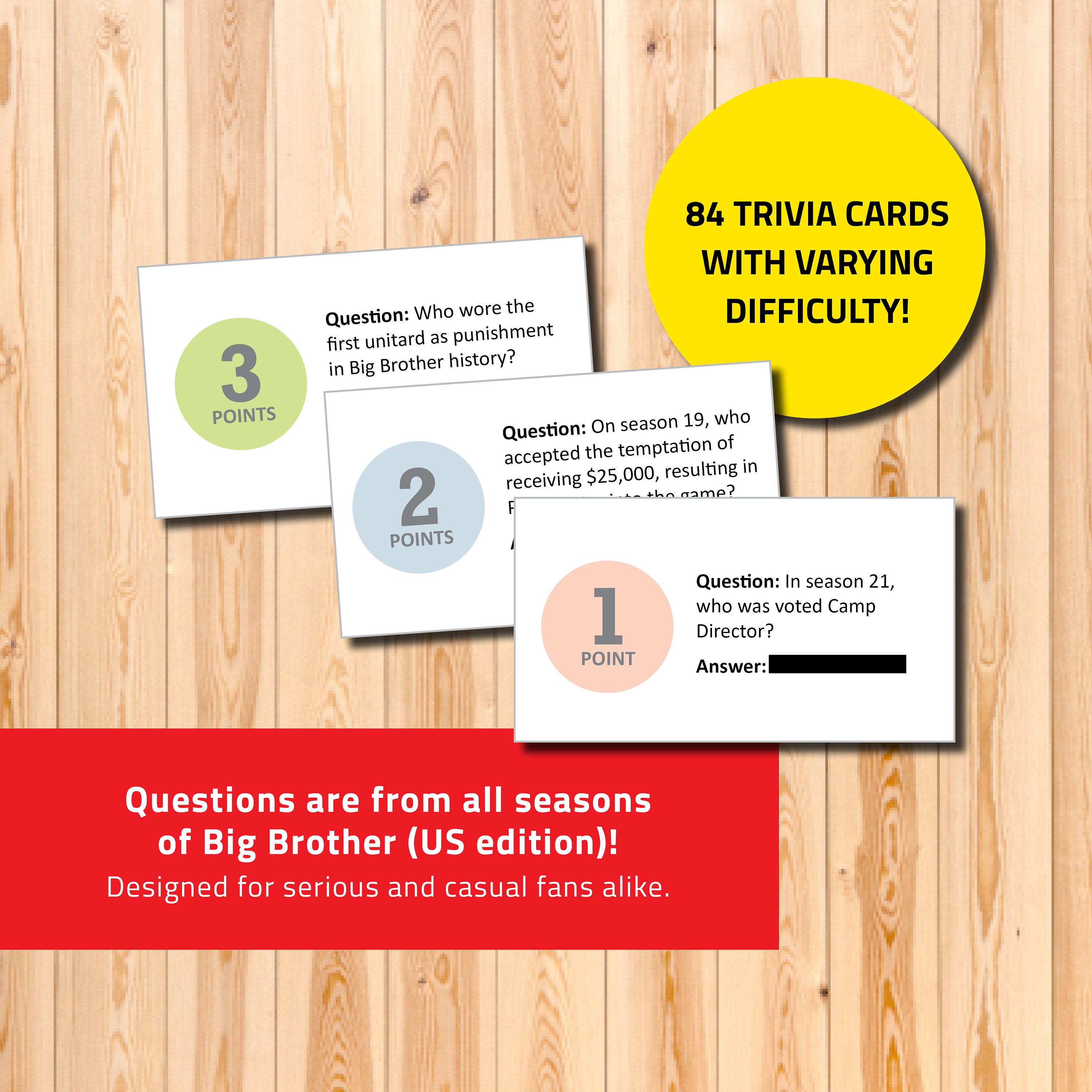 The Big Brother Tv Show Game, Big Brother Gift, Big Brother Trivia ...