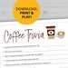 Coffee Trivia Game, Printable Games, Instant Download, Office Party ...