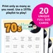 1970s Music Bingo Boards, 70s Printable Game, Instant Download, Party ...