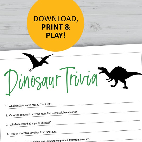 Dinosaur Party Game - Etsy