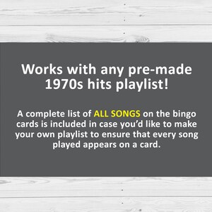 1970s Music Bingo Boards, 70s Printable Game, Instant Download, Party ...