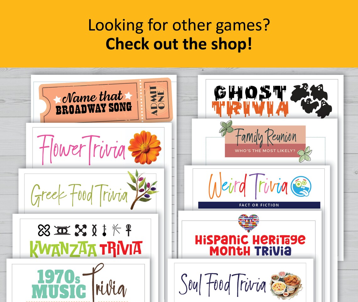 Bacon Trivia Game, Food Printable, Instant Download, Brunch Game ...