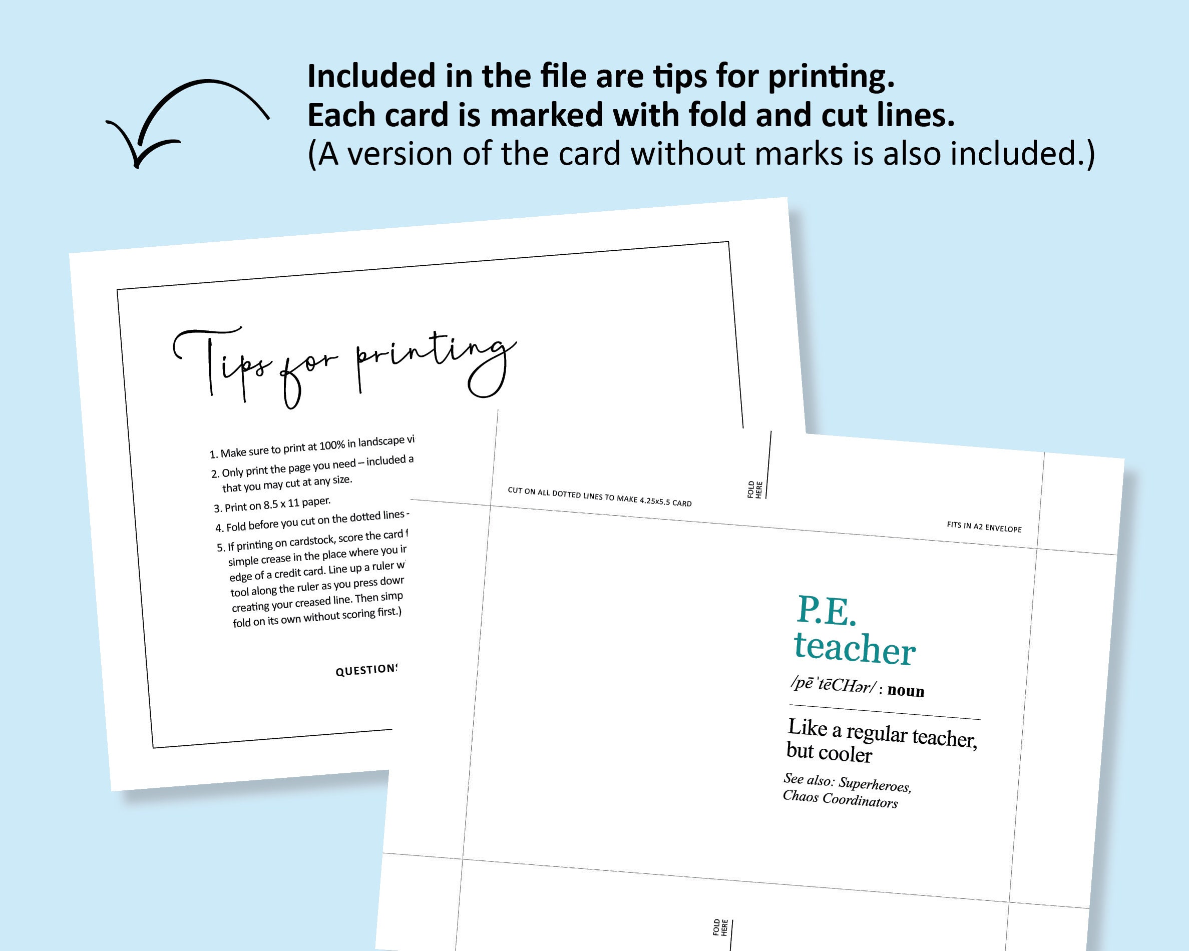 PE Teacher Card, Funny Cards From Students, Gym Teachers Appreciation ...