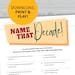 Name That Decade Trivia Game, History, Pop Culture Printable Games ...