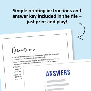 Kansas Trivia Game, Printable, U.S. State Instant Download, Family ...