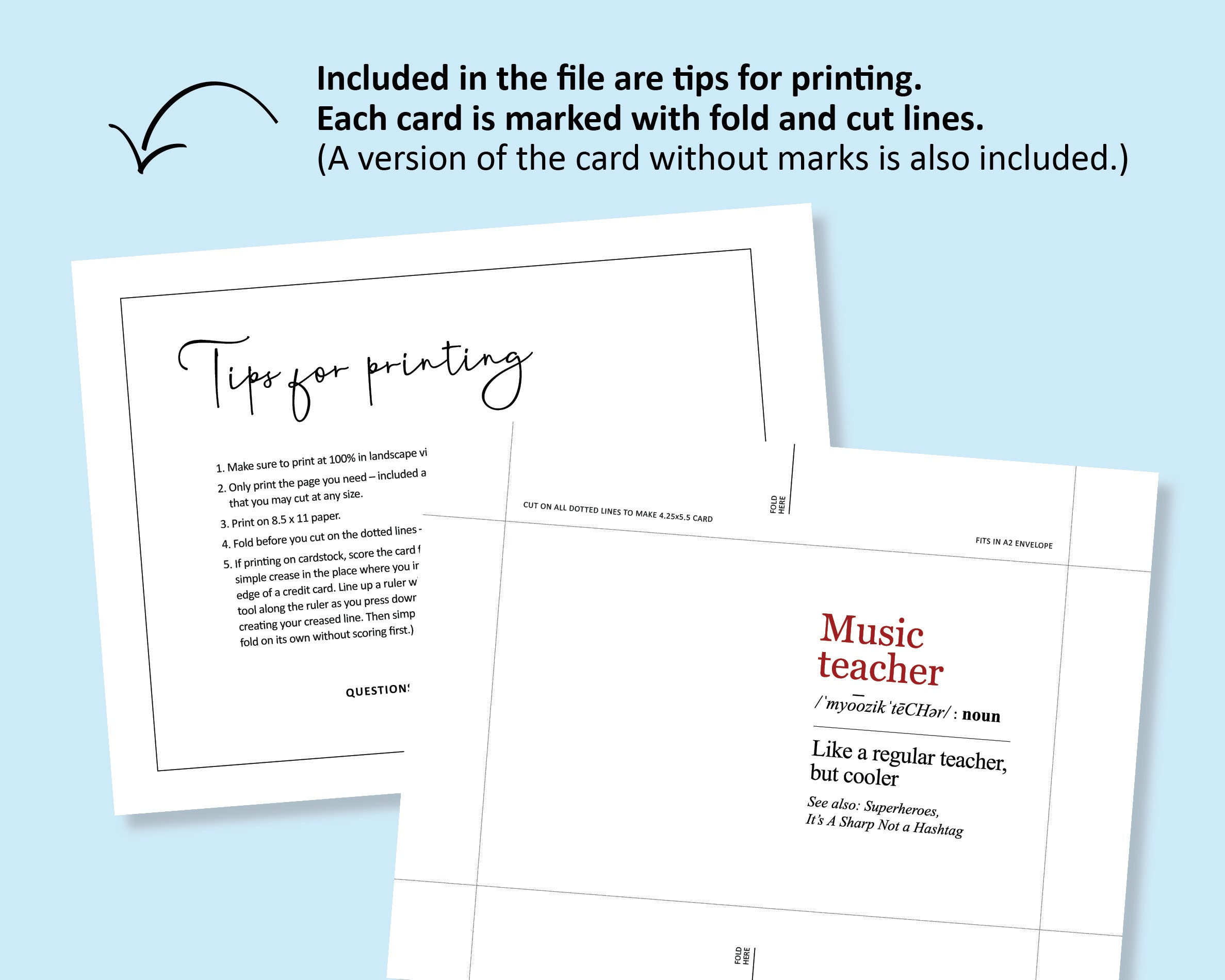 Music Teacher Card, Funny Cards From Students, Band, Orchestra Teachers ...