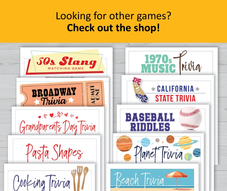 1970s Slang Game, Matching Printable, 70s Theme Party, Decades Trivia ...