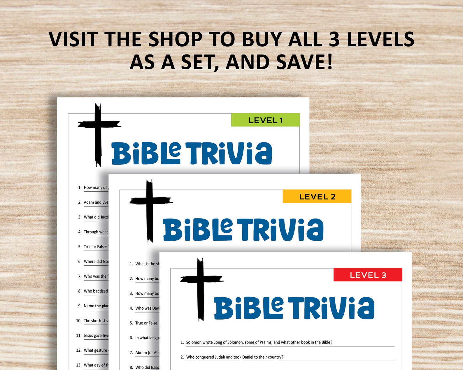 Bible Trivia Game, Printable, Easy Questions, Christian Faith Instant ...