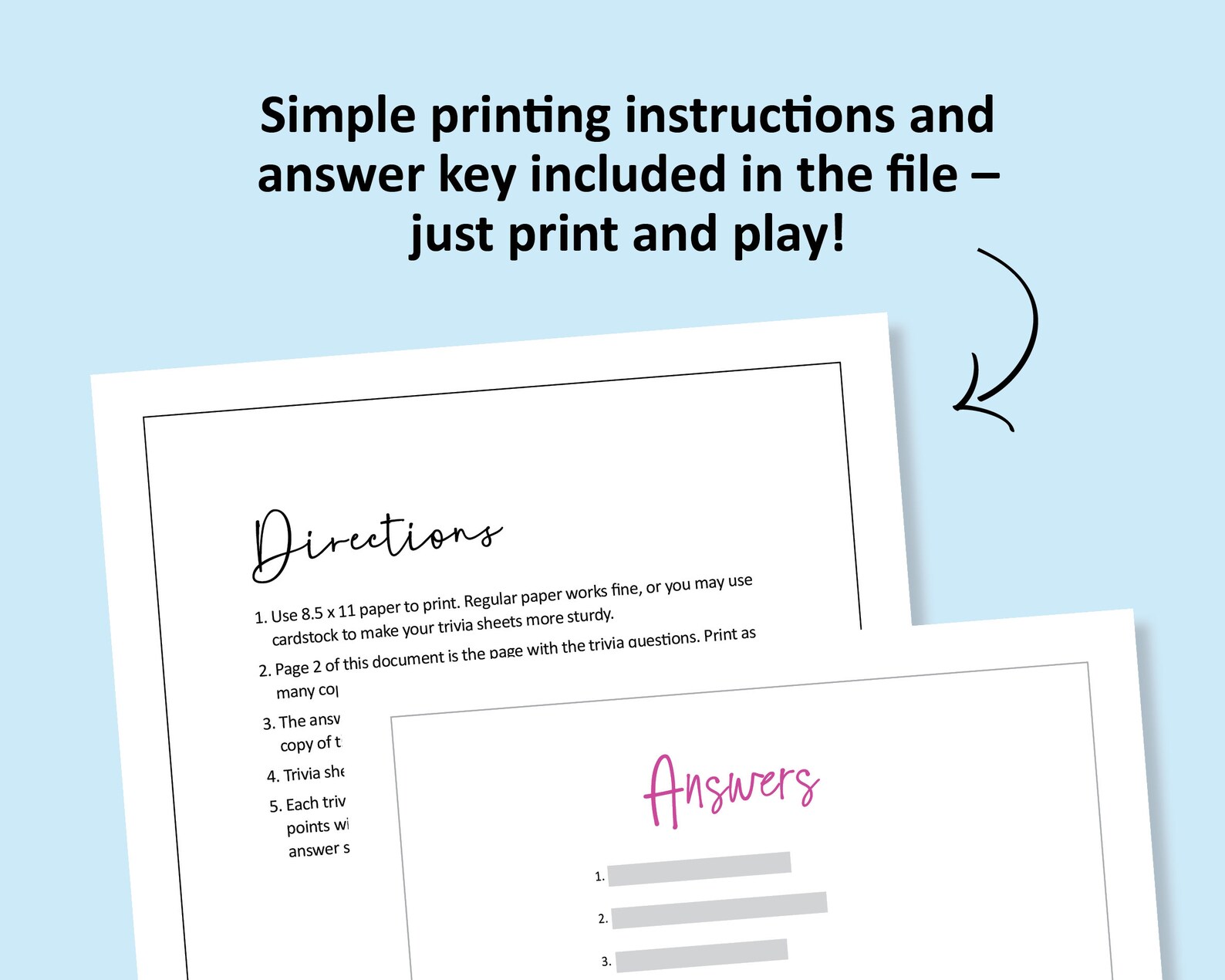 Donut Trivia Game, Printable, Instant Download, Doughnuts, Party Games ...