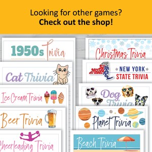 French Fries Trivia Game, Printable, Instant Download, Fast Food Party ...