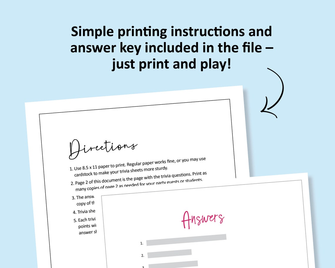 Paris Trivia Game Printable, France History Questions, Instant Download ...