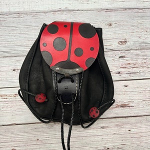 Lady Bug Leather Sporran | Ladybug Pouch | Leather Sporran | Belt Pouch | Leather Bag | Bug Bag ...