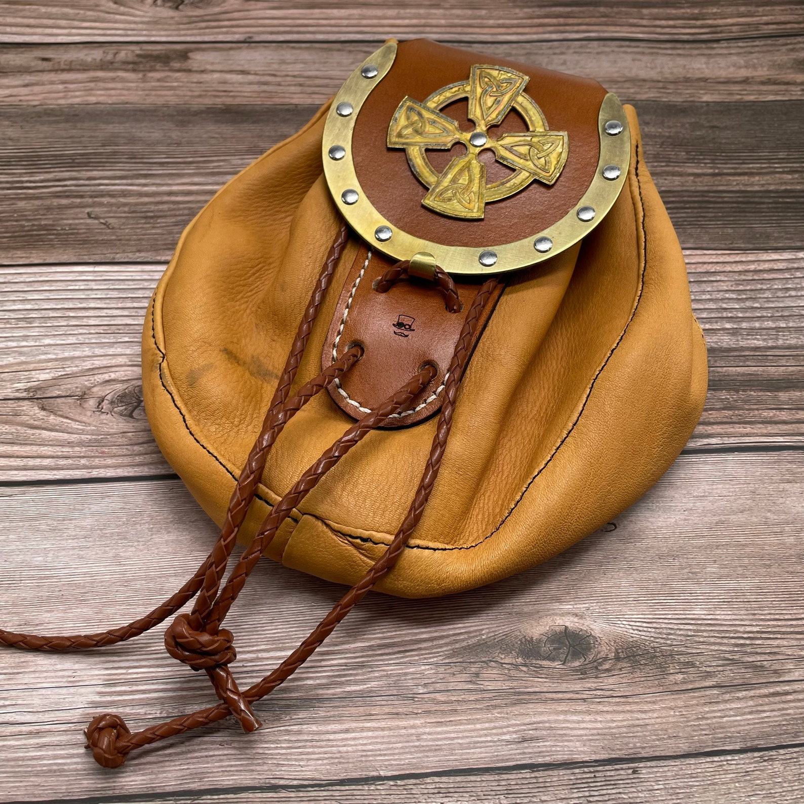 Celtic Cross Leather Sporran | Kilt Pouch | Celtic Pouch | Renaissance ...