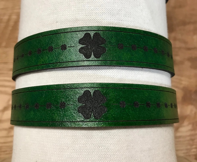 Leather Arm Garters Shamrock Sleeve Garters Adjustable Vintage ...