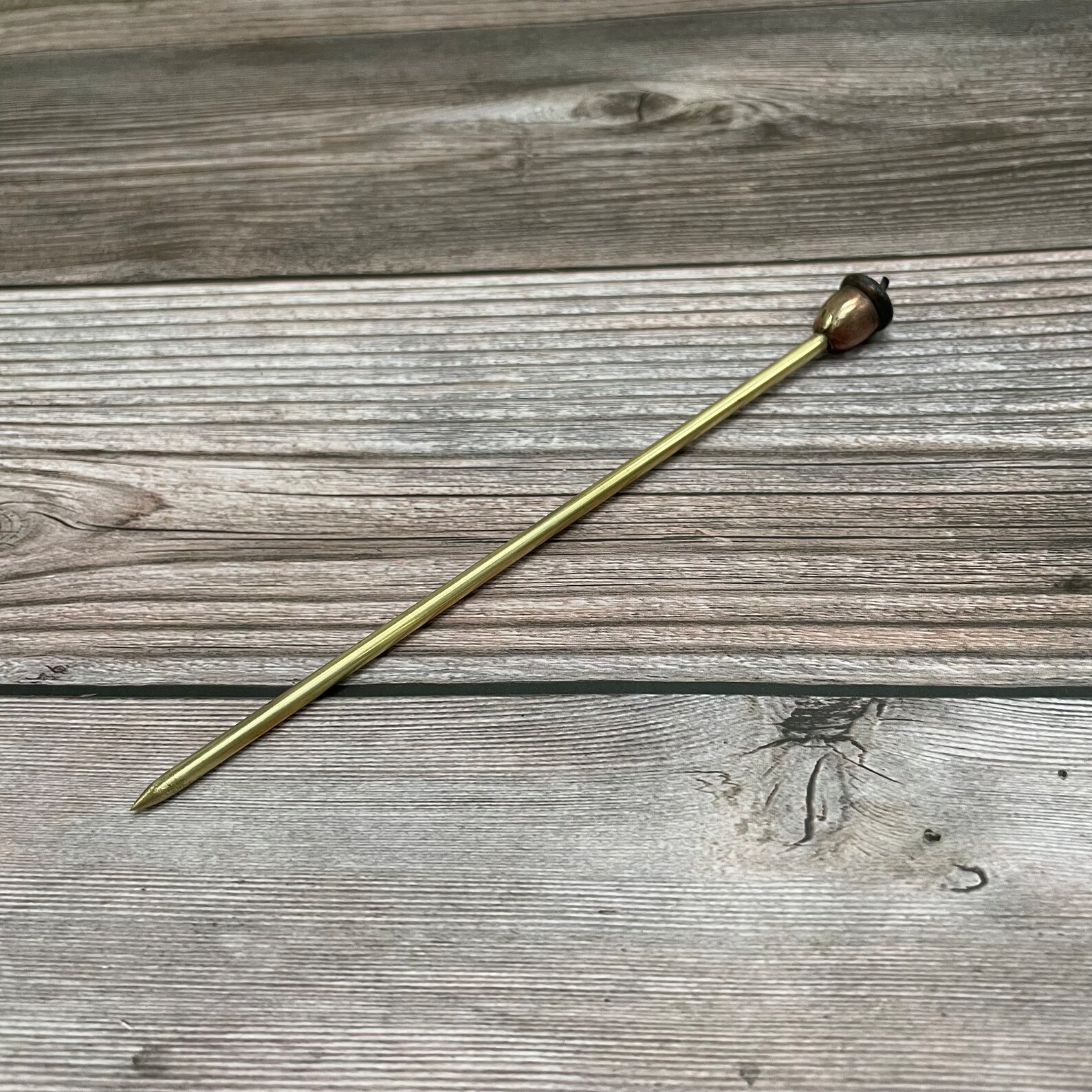 Brass Acorn Hair Stick Pin – Bun Holder for Long Hair, Nature & Fantasy ...