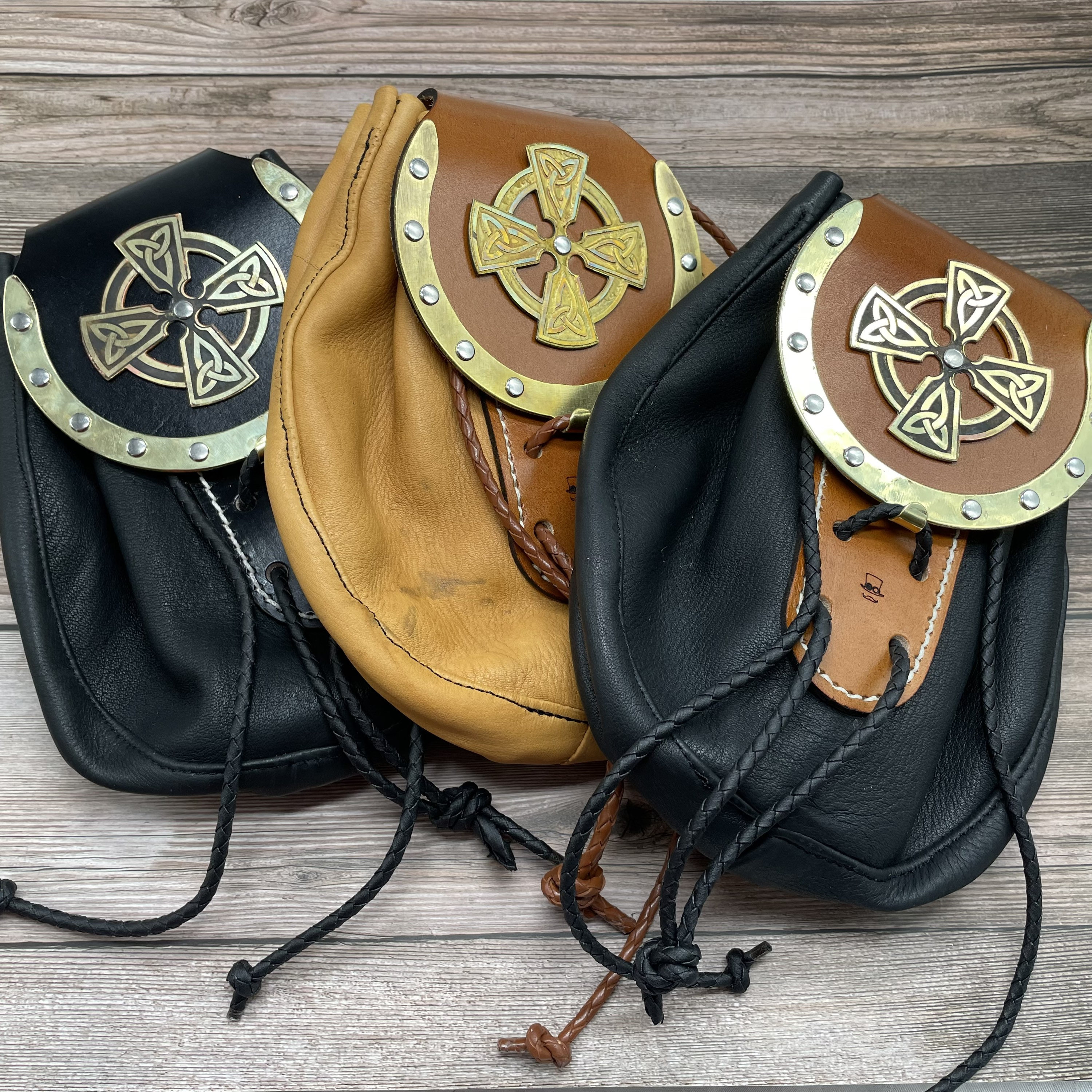 Celtic Cross Leather Sporran Kilt Pouch Celtic Pouch - Etsy