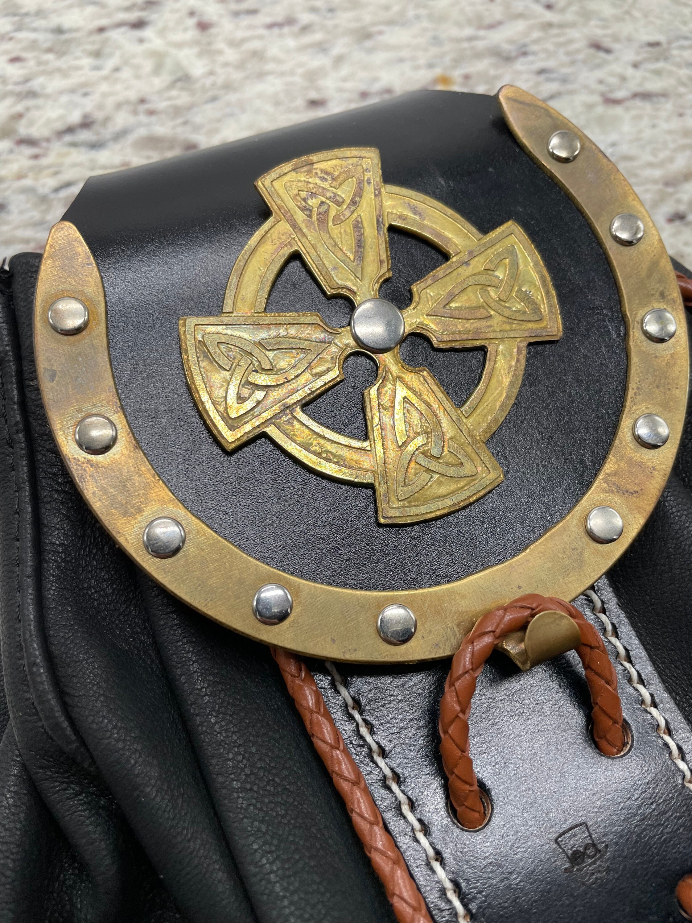 Celtic Cross Leather Sporran Kilt Pouch Celtic Pouch - Etsy