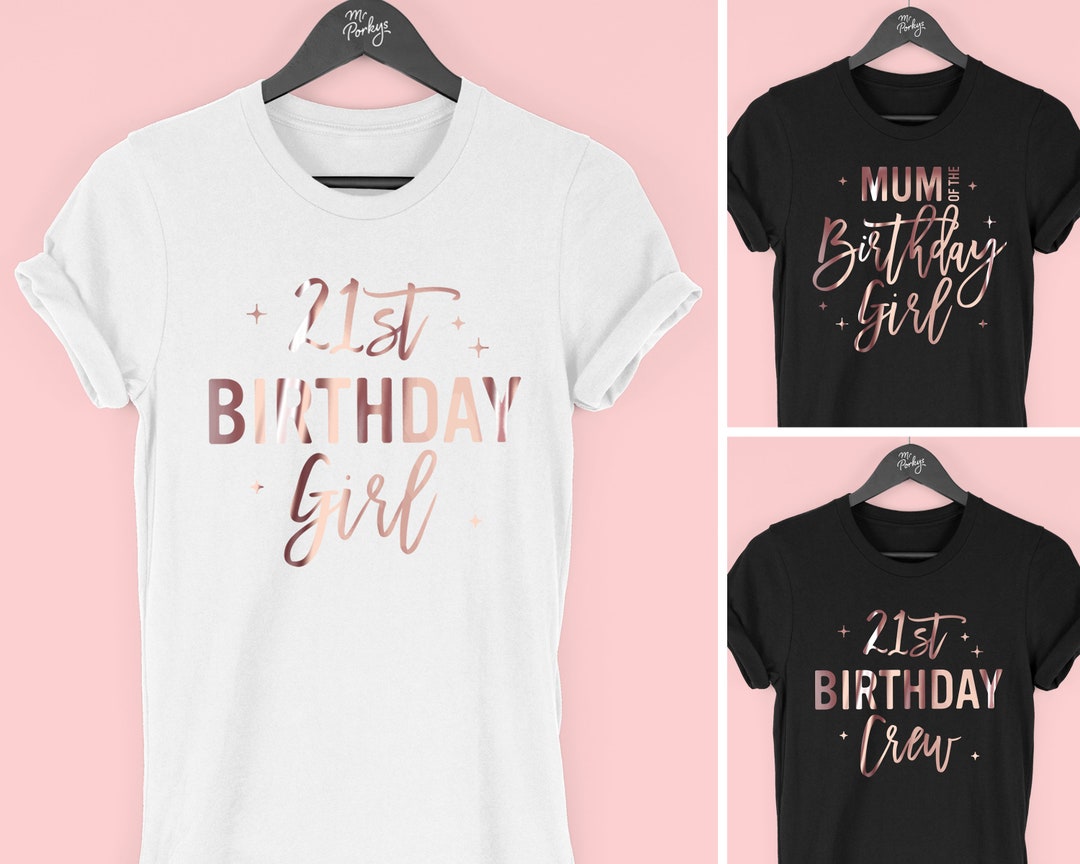 21st Birthday Girl Shirts, 21st Birthday Squad Tshirts, 21st Birthday ...