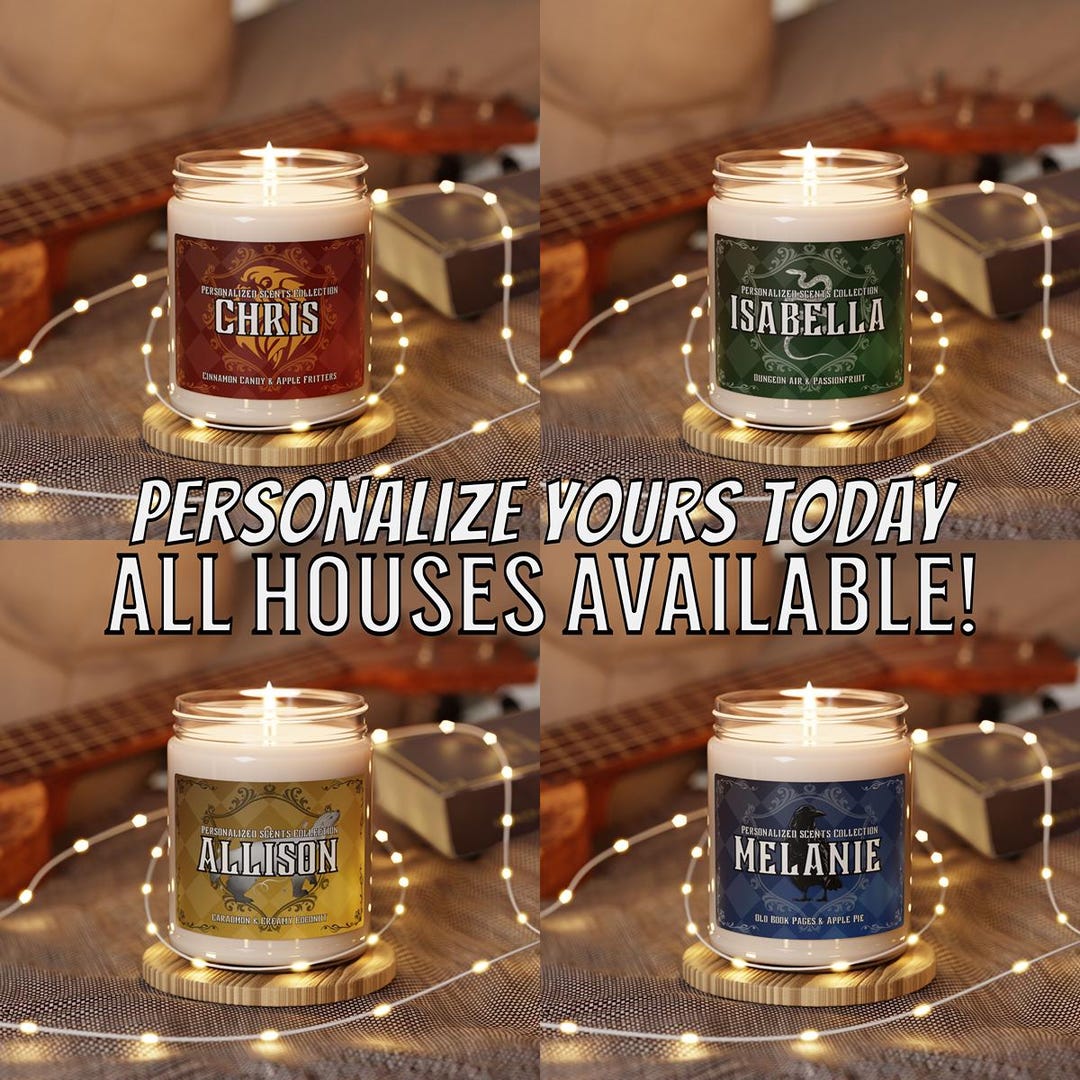 Personalized HP Fandom Common Room Scented House Candles. Personalize ...