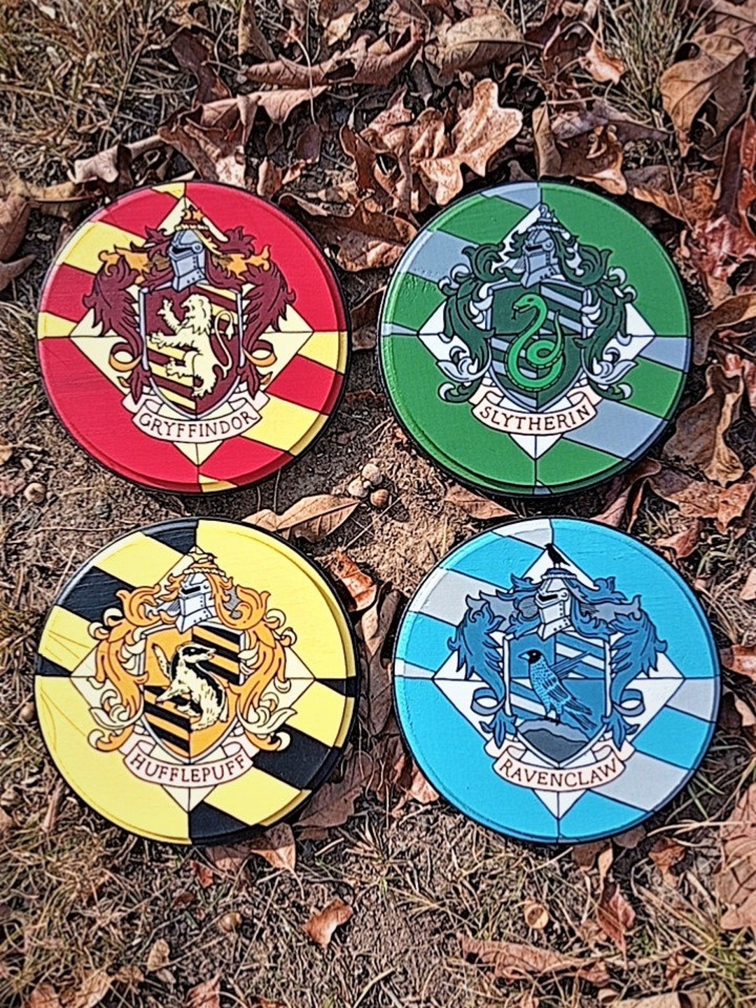HP Fandom Wizarding House Solid Wood Plaques. Available In: Gryffindor ...