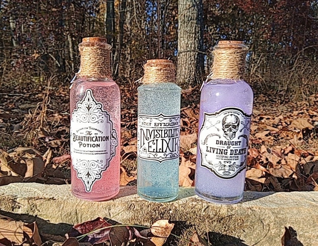 HP Fandom Wizarding Potion Set. These Magical Decor Pieces Come in 3 ...