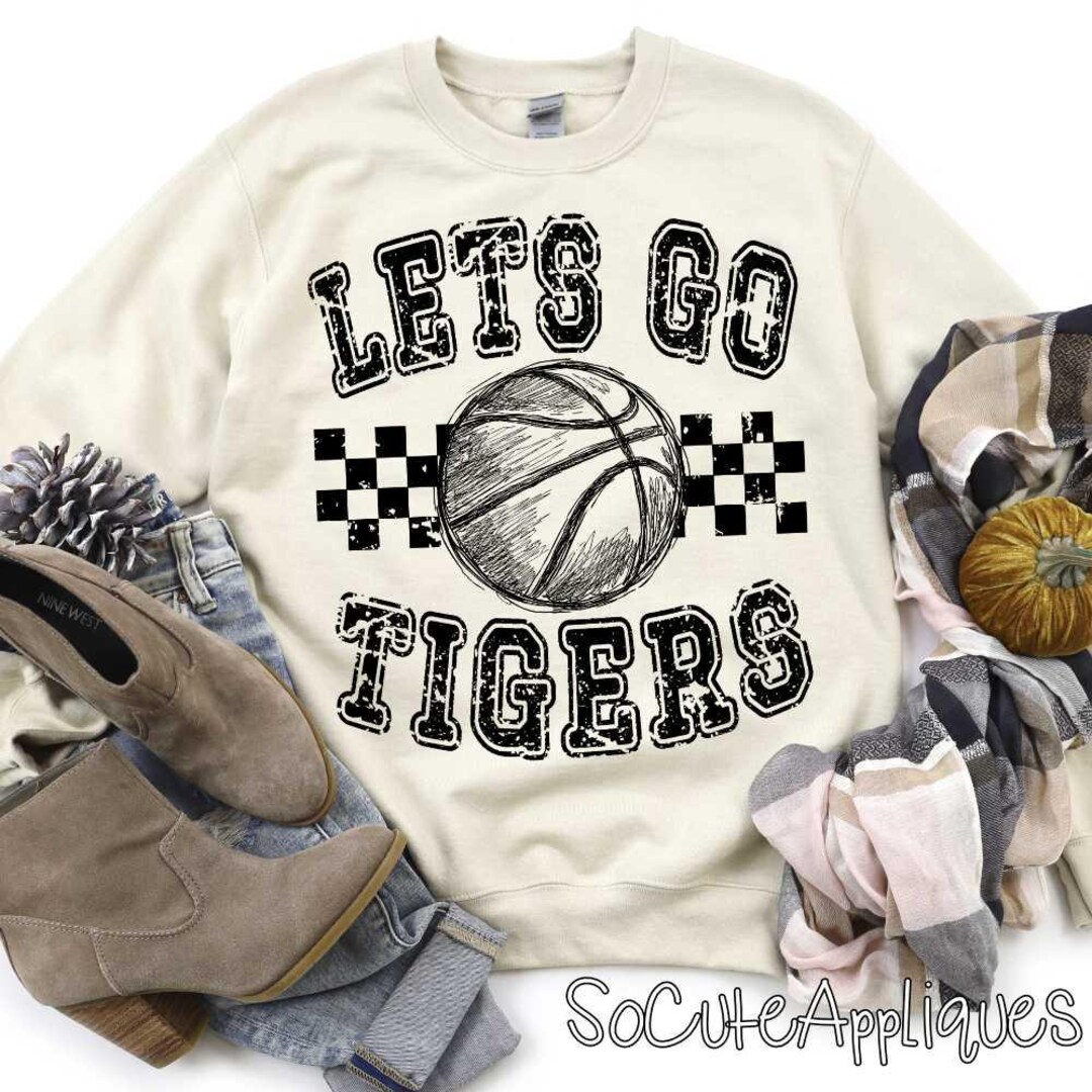 Lets Go TIGERS Basketball Transfer, You Pick Color DTF Transfer ...