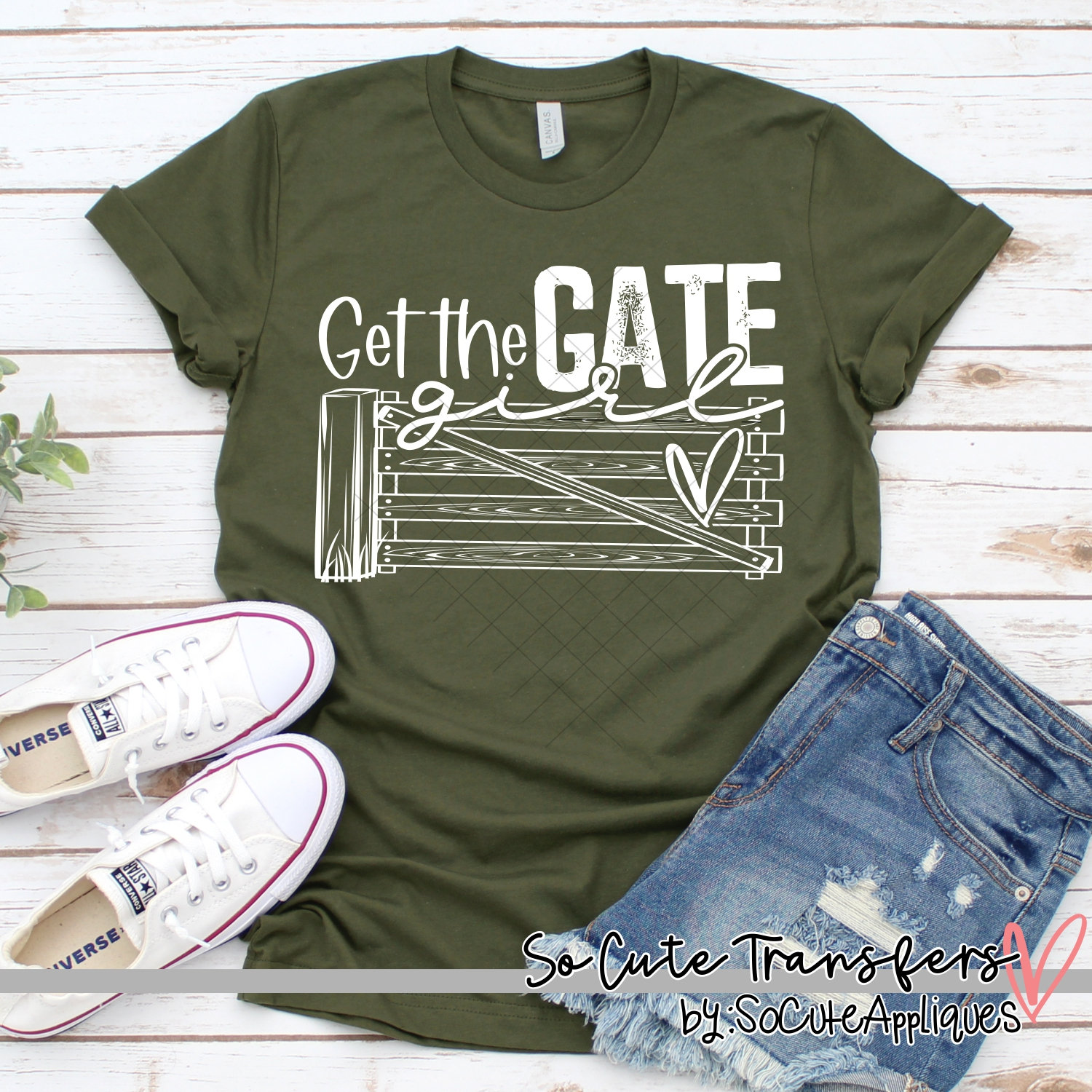 Get the Gate Girl WHITE Screen Print Transfer, Farm, Country Transfer ...