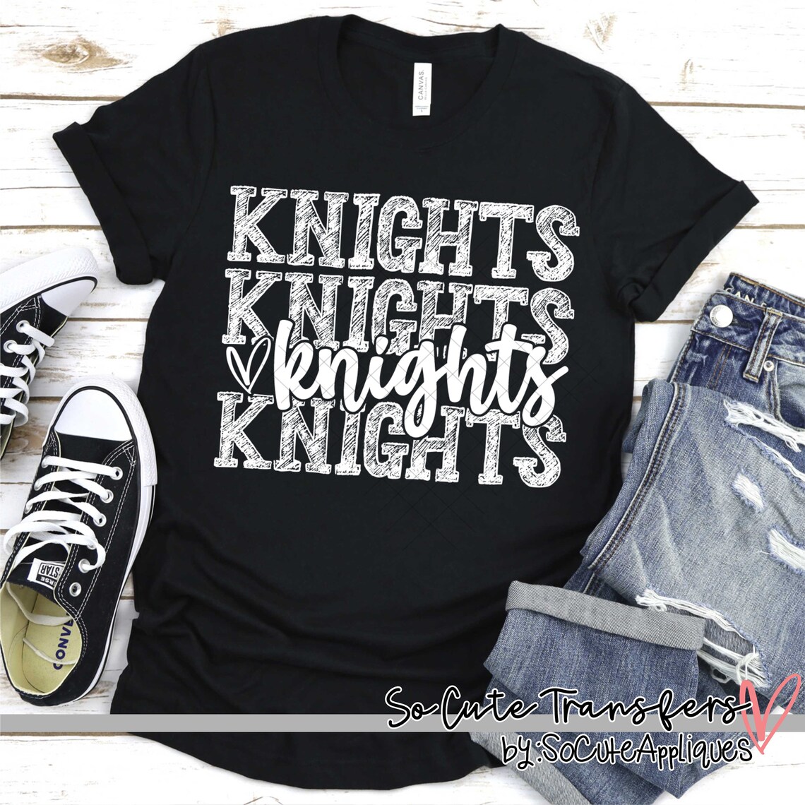 Knights Faux Sequin DTF Transfer, School Spirit T-shirt - Etsy