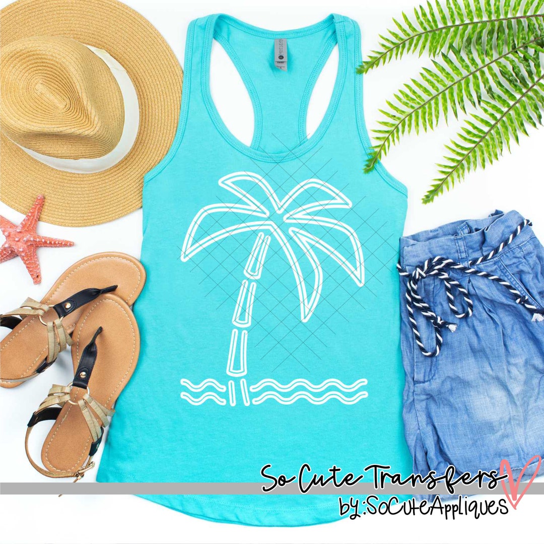 Palm Tree Screen Print Transfer, Beach Summer T-shirt Transfer - Etsy